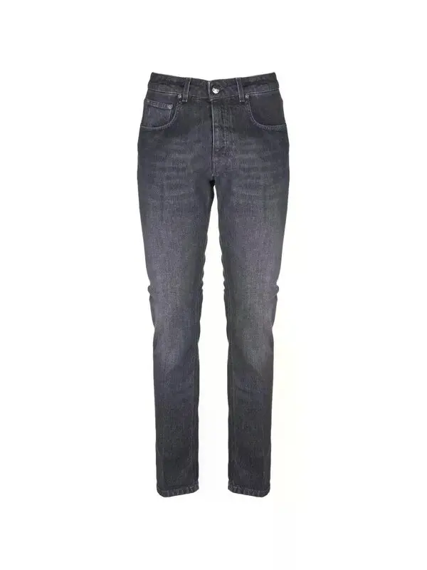 BE ABLE Washed Slim-fit Jeans - Black