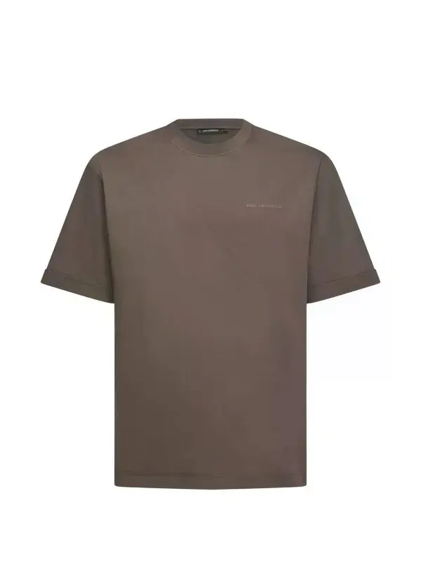 Karl Lagerfeld Logo-detail T-shirt - Brown