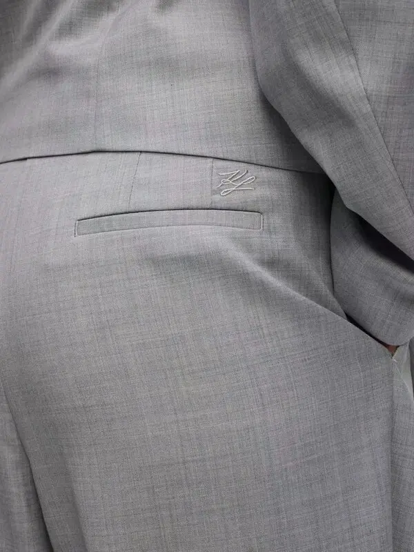 Karl Lagerfeld Pierced-detail Tailored Trousers