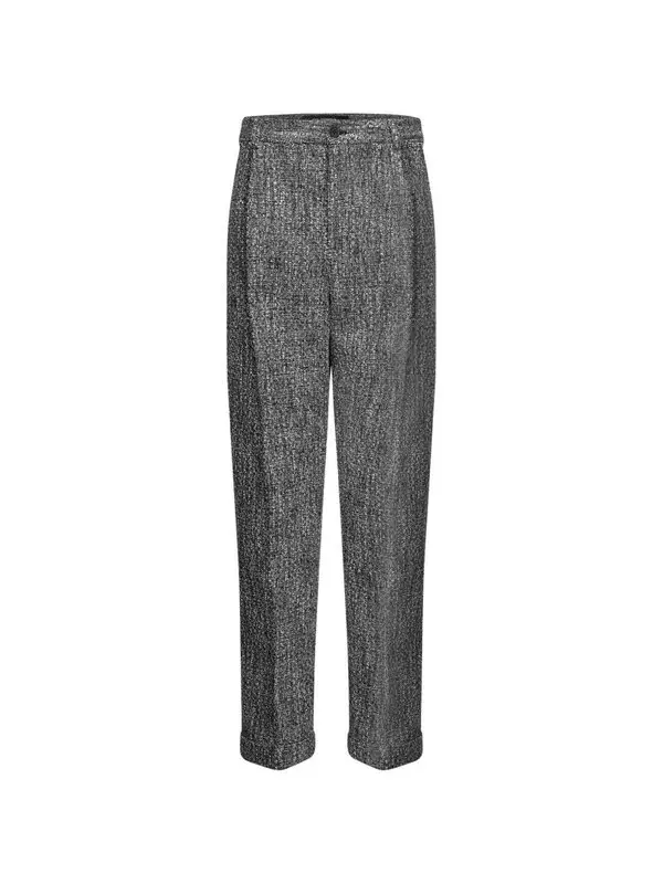 Karl Lagerfeld Bouclé Pleated Trousers