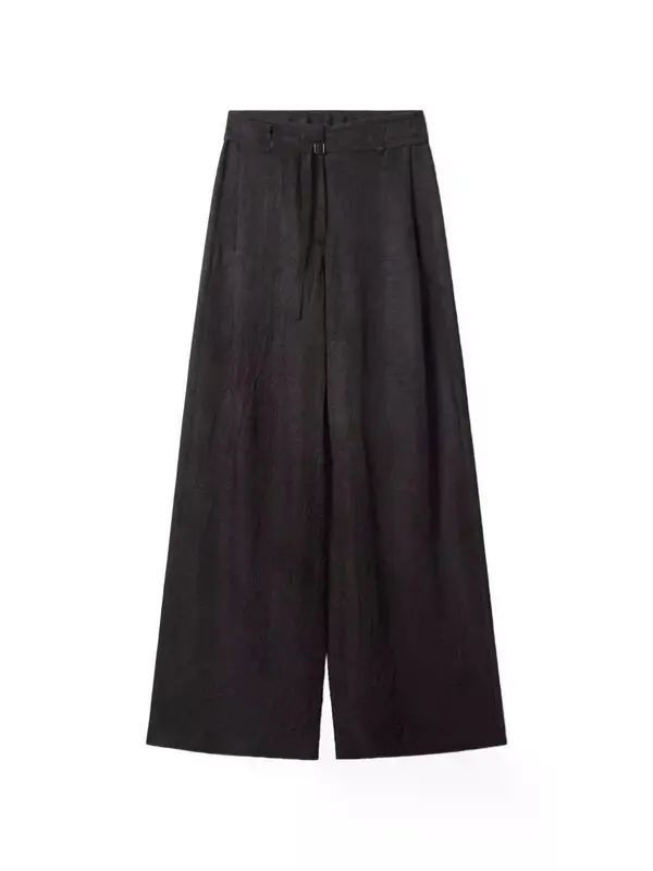 Maison Kitsuné Crinkled Wide-leg Trousers
