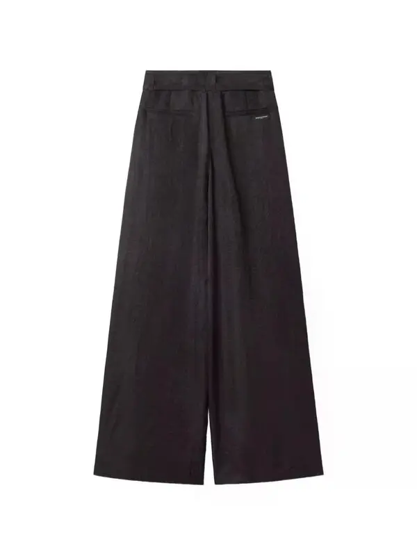 Maison Kitsuné Crinkled Wide-leg Trousers