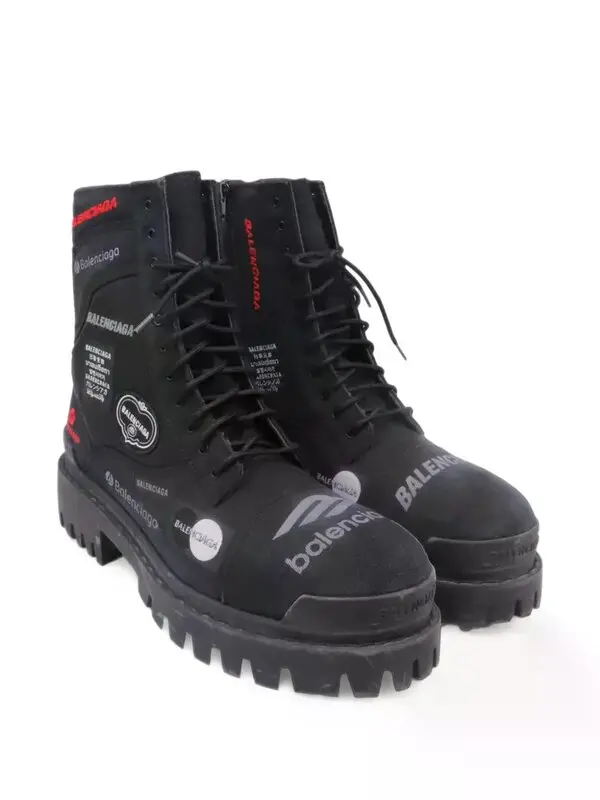 Balenciaga Strike Patch Combat Boots