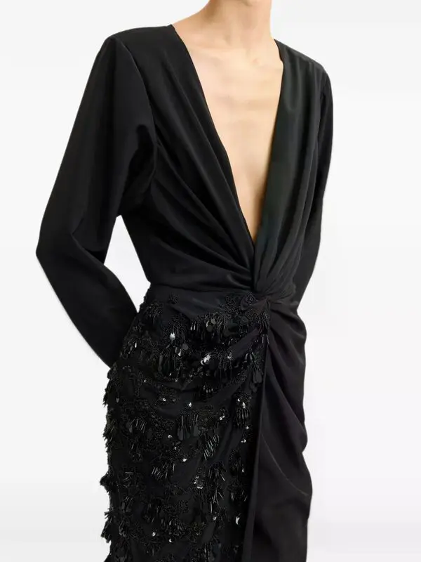 16Arlington Idina Embroidered Midi Dress