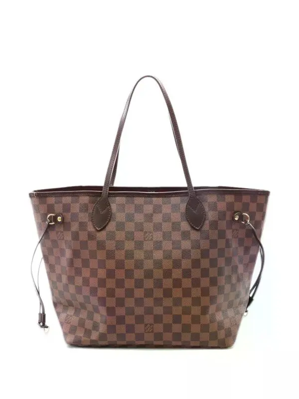LOUIS VUITTON 2012 Mm Neverfull Damier Ebene Tote Bag - Cherry Red