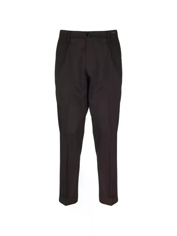 MICHAEL COAL Pleated Turn-up Trousers