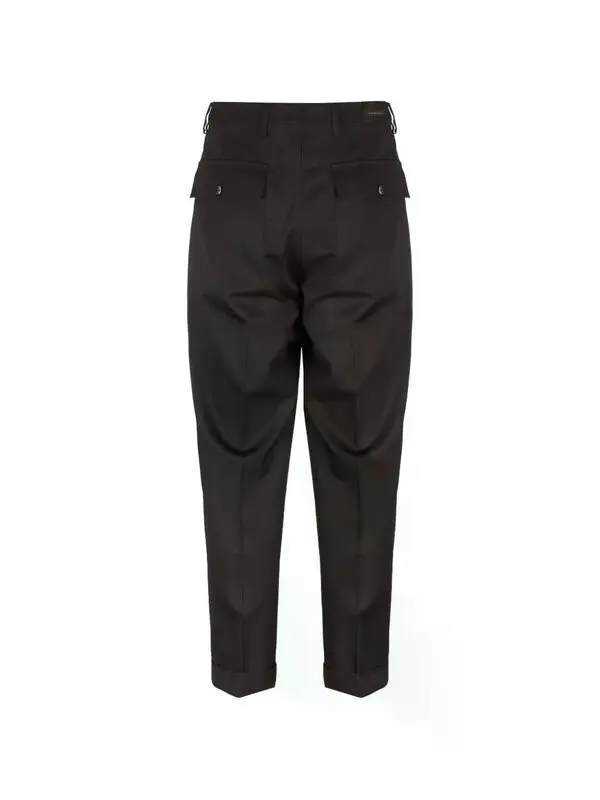 MICHAEL COAL Pleated Turn-up Trousers