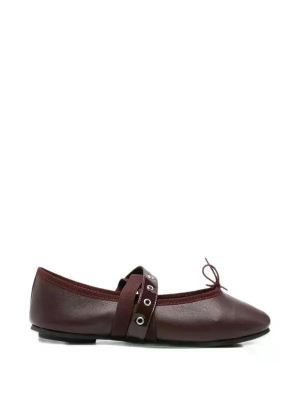 Repetto Buckle-strap Bow-detail Ballet Flats - Red