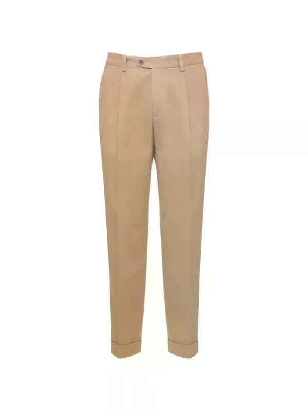 DEVORE INCIPIT Pleated Turn-up Trousers