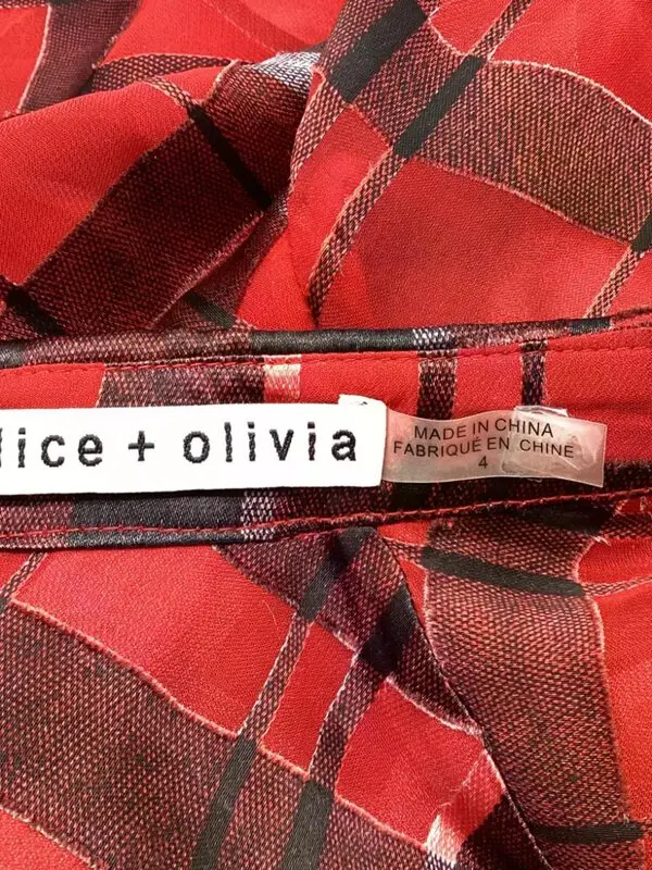 Alice + Olivia Hazeline Checked Mini Dress