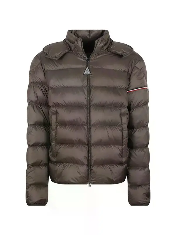 Moncler Ravenlock Hooded Short Down Jacket - Brown