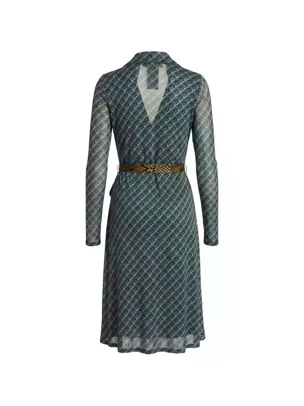 Diane Von Furstenberg Phoenix Reversible Geometric-print Wrap Midi Dress