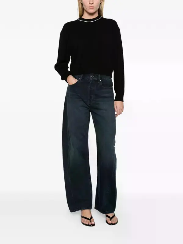 Alexander Wang Crystal-embellished Crew-neck Sweater