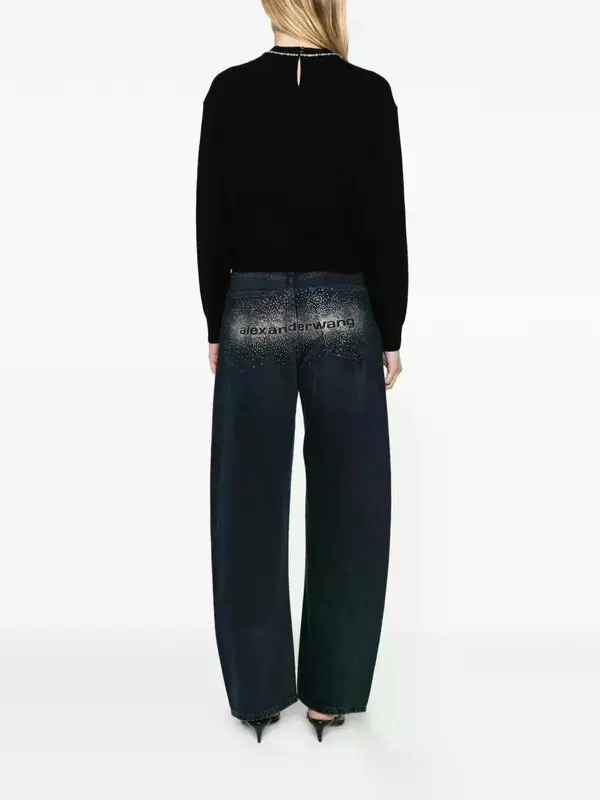 Alexander Wang Crystal-embellished Crew-neck Sweater