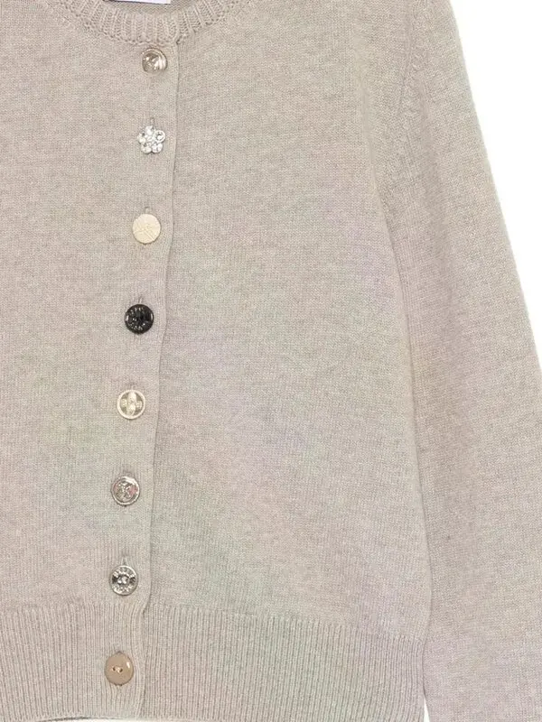 BARRIE Mismatched-buttons Cardigan