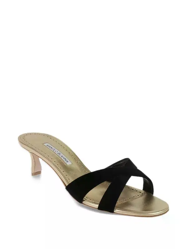 Manolo Blahnik Criss-cross Strap Sandals