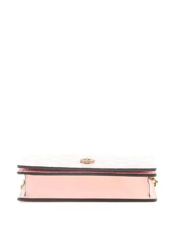 Gucci Crystal Cat Wallet On Chain Guccissima Leather Crossbody Bag