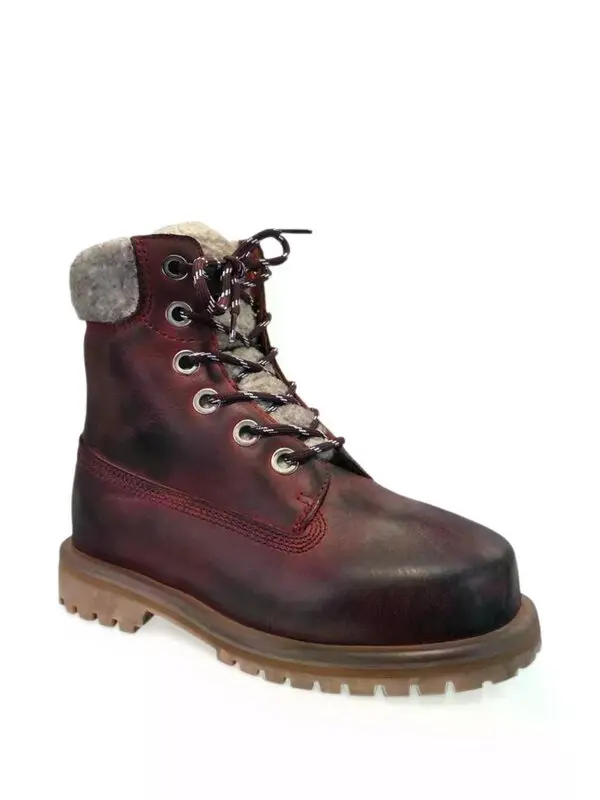 PDF Strada Giga Shearling-trim Lace-up Boots