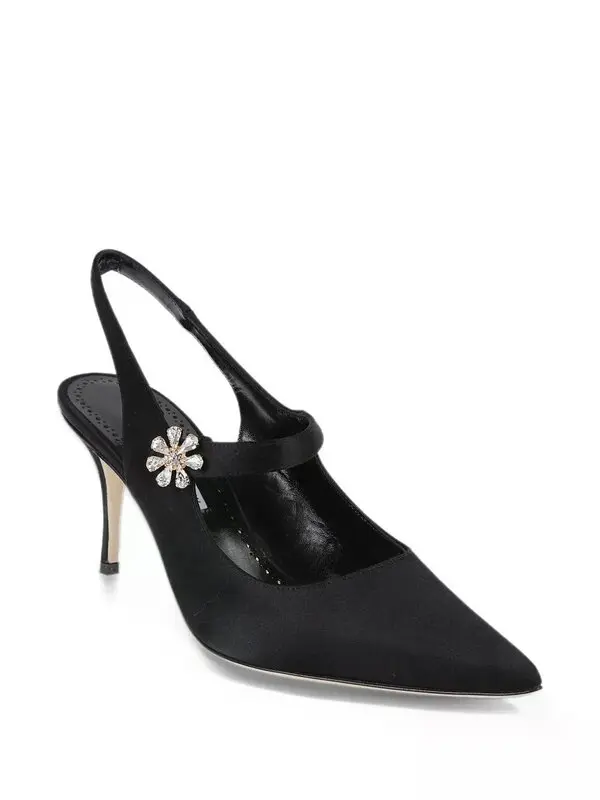 Manolo Blahnik Crystal-embellished Slingback Pumps