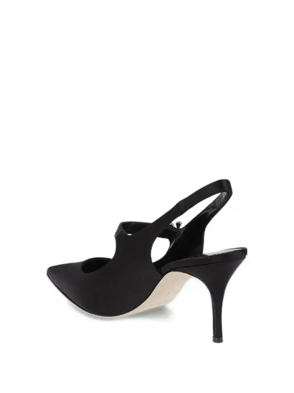 Manolo Blahnik Crystal-embellished Slingback Pumps