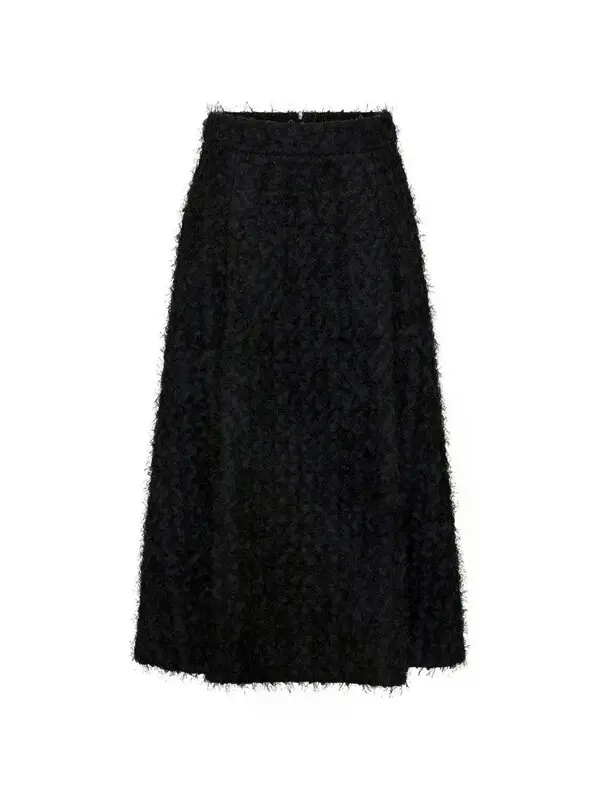 Anna Quan Vanta Textured Flared Skirt - Black