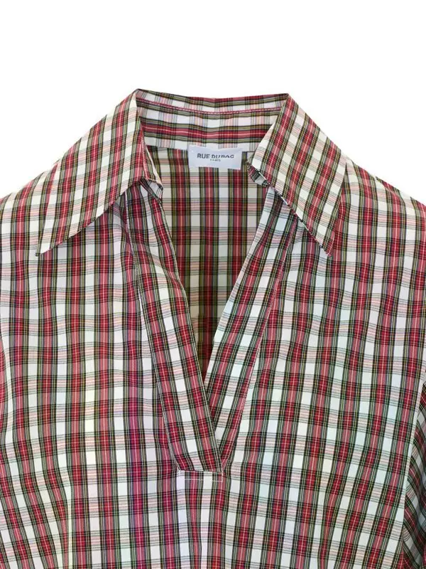 RUE DU BAC Check-pattern Blouse
