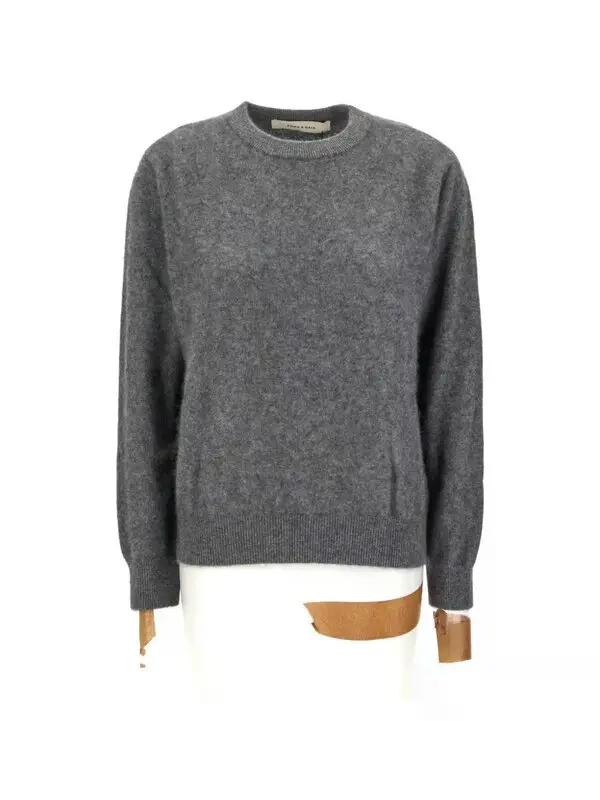 EMMA E GAIA Crew-neck Ribbed-trim Sweater