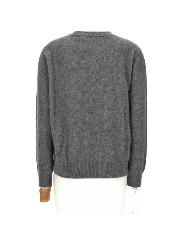 EMMA E GAIA Crew-neck Ribbed-trim Sweater