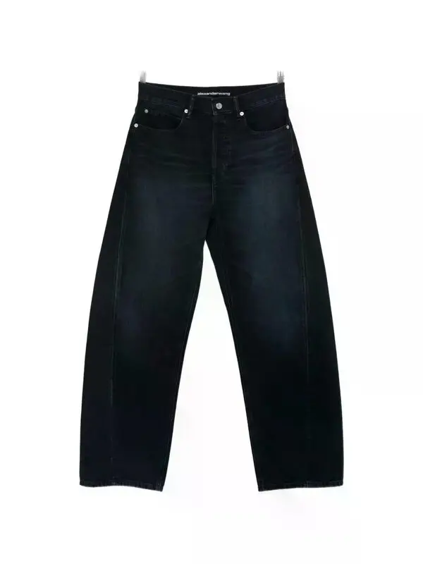 Alexander Wang Float Mid-rise Relaxed Crystal Hotfix Logo Fly Jeans