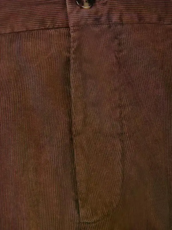 DELL'OGLIO Pleated Corduroy Trousers