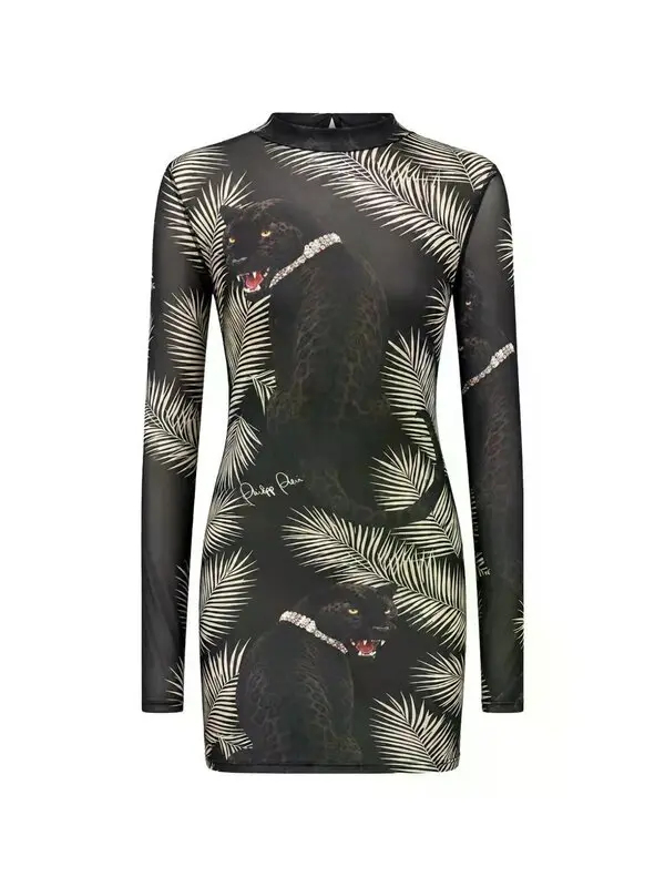 Philipp Plein Tulle Mini Dress Panthere Prive