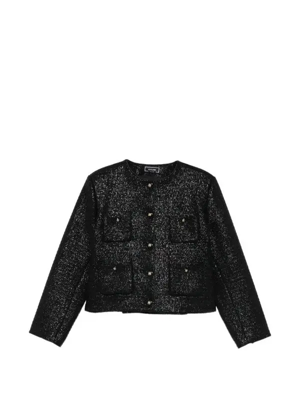 STYLAND Tweed Patch-pocket Jacket