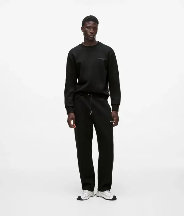 Karl Lagerfeld Logo Straight-leg Sweatpants - Black