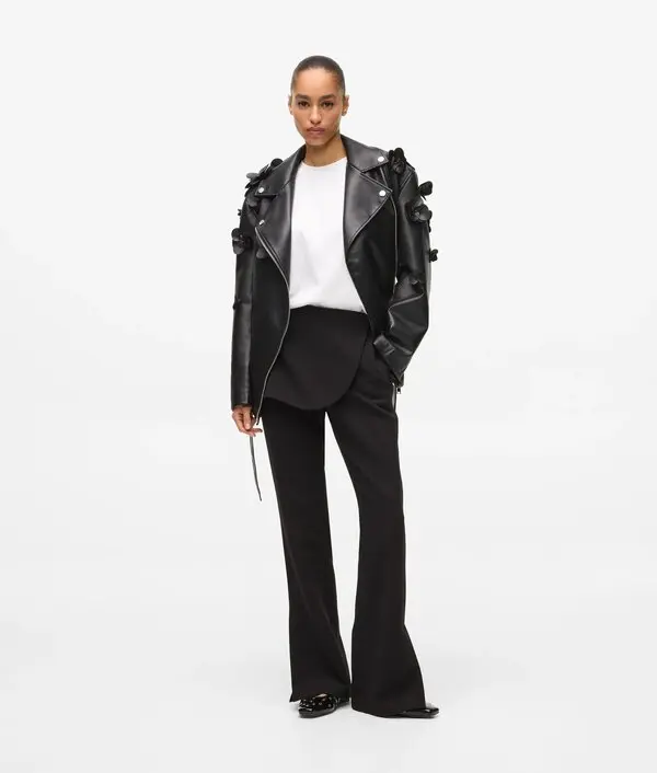 Karl Lagerfeld Orchid Faux-leather Biker Jacket