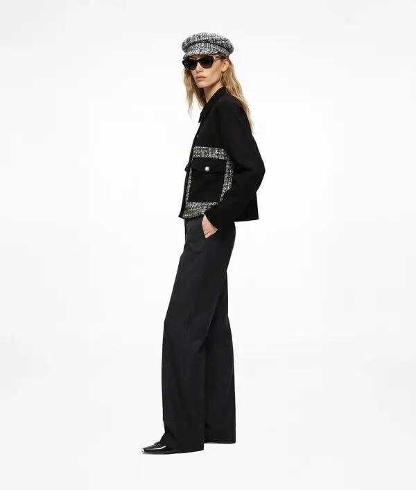 Karl Lagerfeld Bouclé Panel Sweatshirt