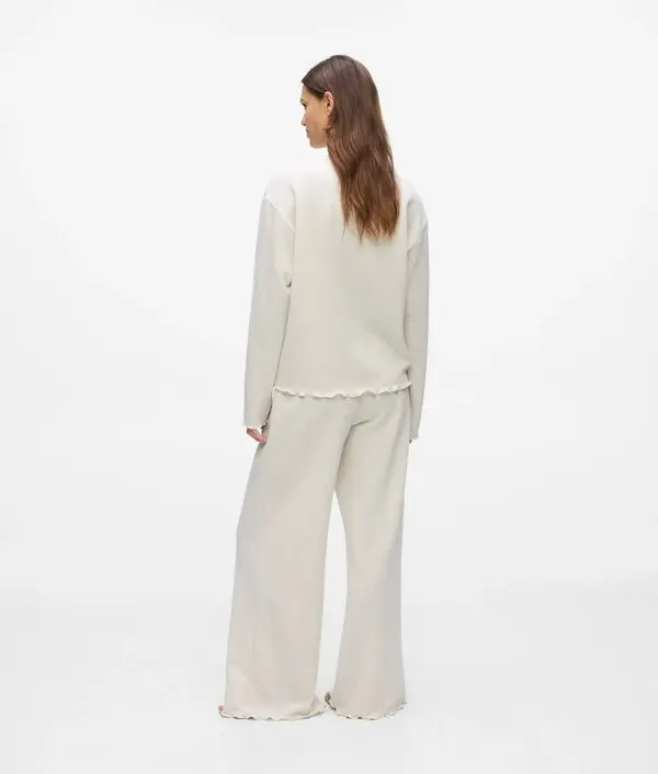 Karl Lagerfeld Long-sleeved Waffle Pajama Set