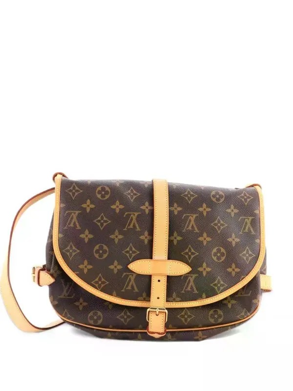 LOUIS VUITTON Saumur Handbag Monogram Canvas 30 Crossbody Bag - Brown