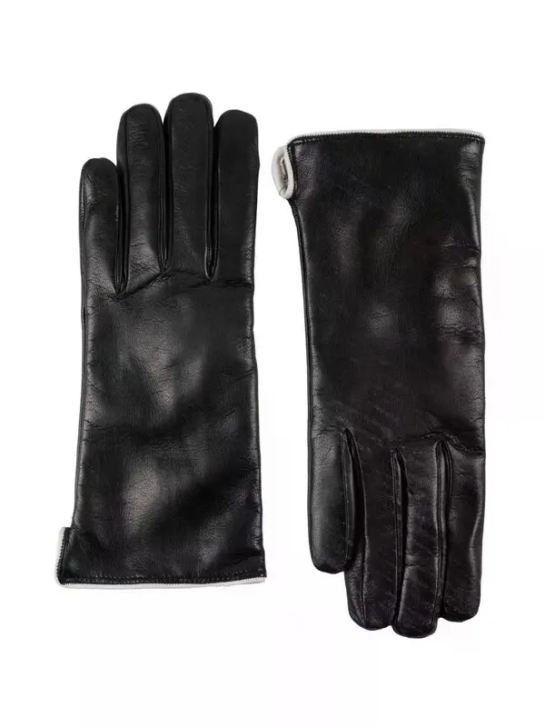 LIÉ STUDIO Leather Gloves - Black