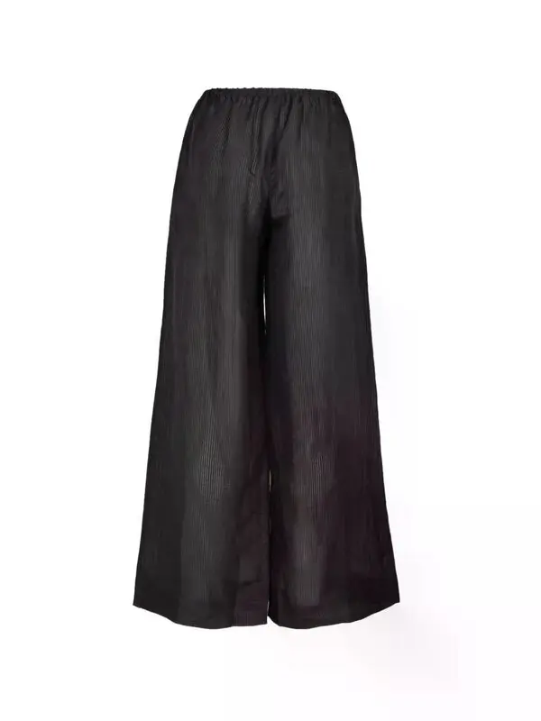 ST. AGNI Sheer-grid Palazzo Pants