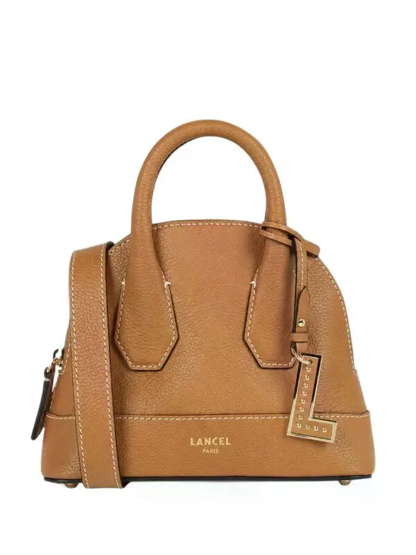 LANCEL Mini Logo-plaque Grained Bovine Leather Tote Bag