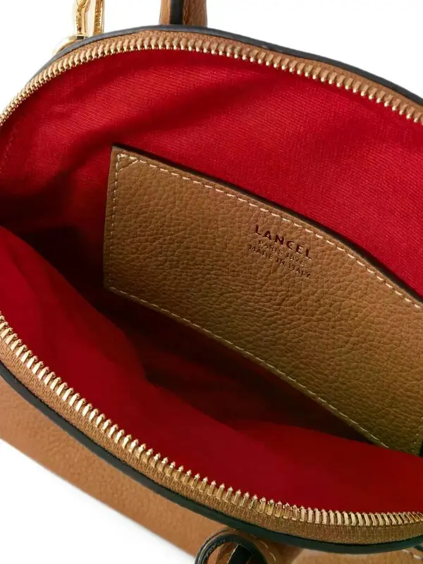 LANCEL Mini Logo-plaque Grained Bovine Leather Tote Bag