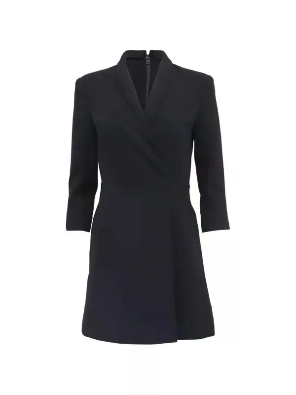 Alice + Olivia Wrap-effect Mini Dress - Black