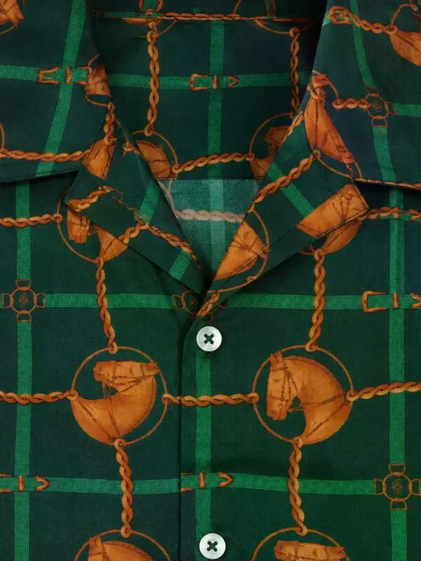 Drole De Monsieur Equestrian-print Shirt