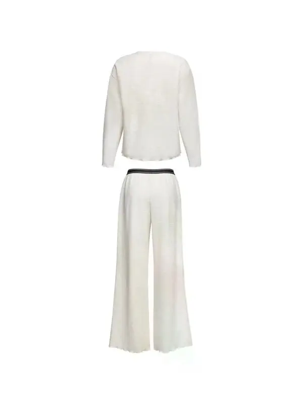 Karl Lagerfeld Logo-detail Waffle-knit Pajamas Set