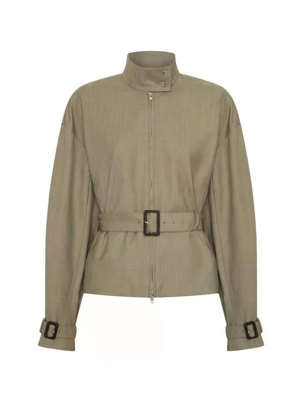 Anna Quan Zaha Belted Bomber Jacket - Neutrals