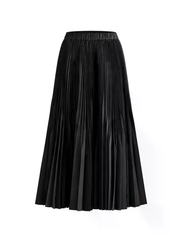 MEIMEIJ Pleated A-line Maxi Skirt