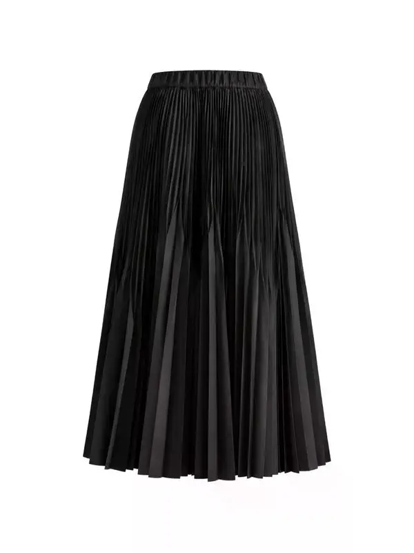 MEIMEIJ Pleated A-line Maxi Skirt