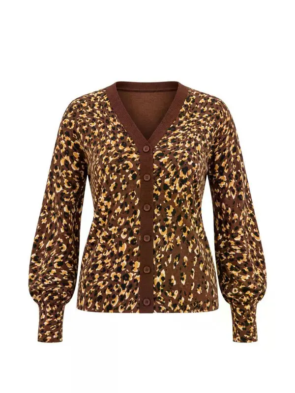 TWINSET Leopard-print V-neck Cardigan