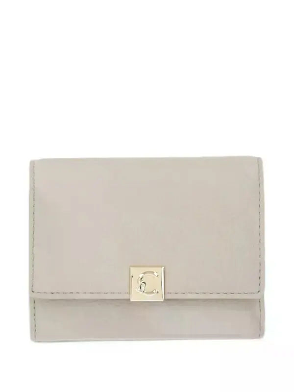 COCCINELLE Pansy Logo-plaque Pebbled-leather Wallet
