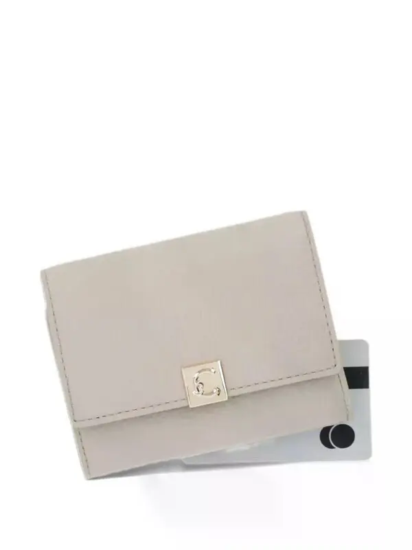 COCCINELLE Pansy Logo-plaque Pebbled-leather Wallet